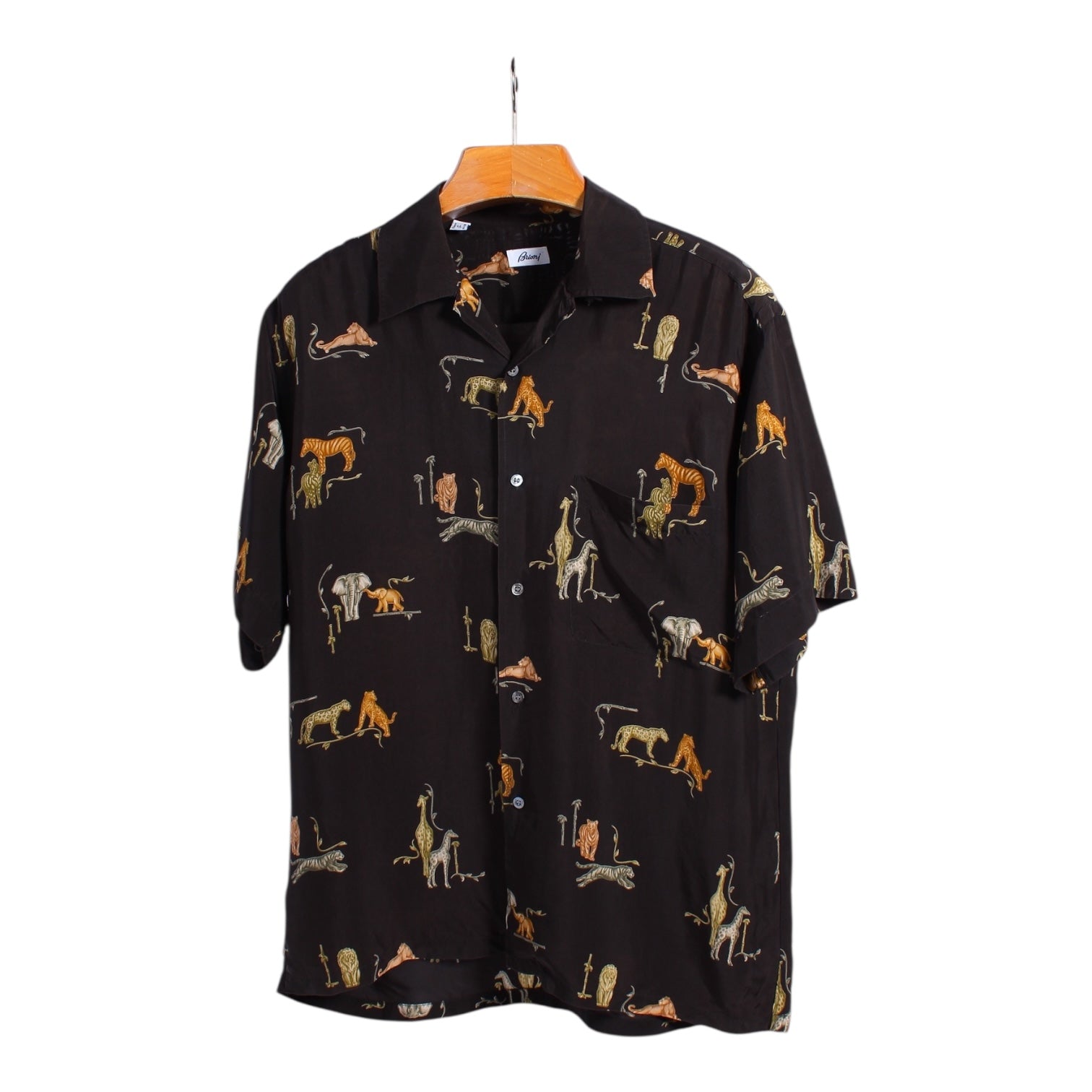 Brioni rayon animals shirt XL – Vintage Sponsor