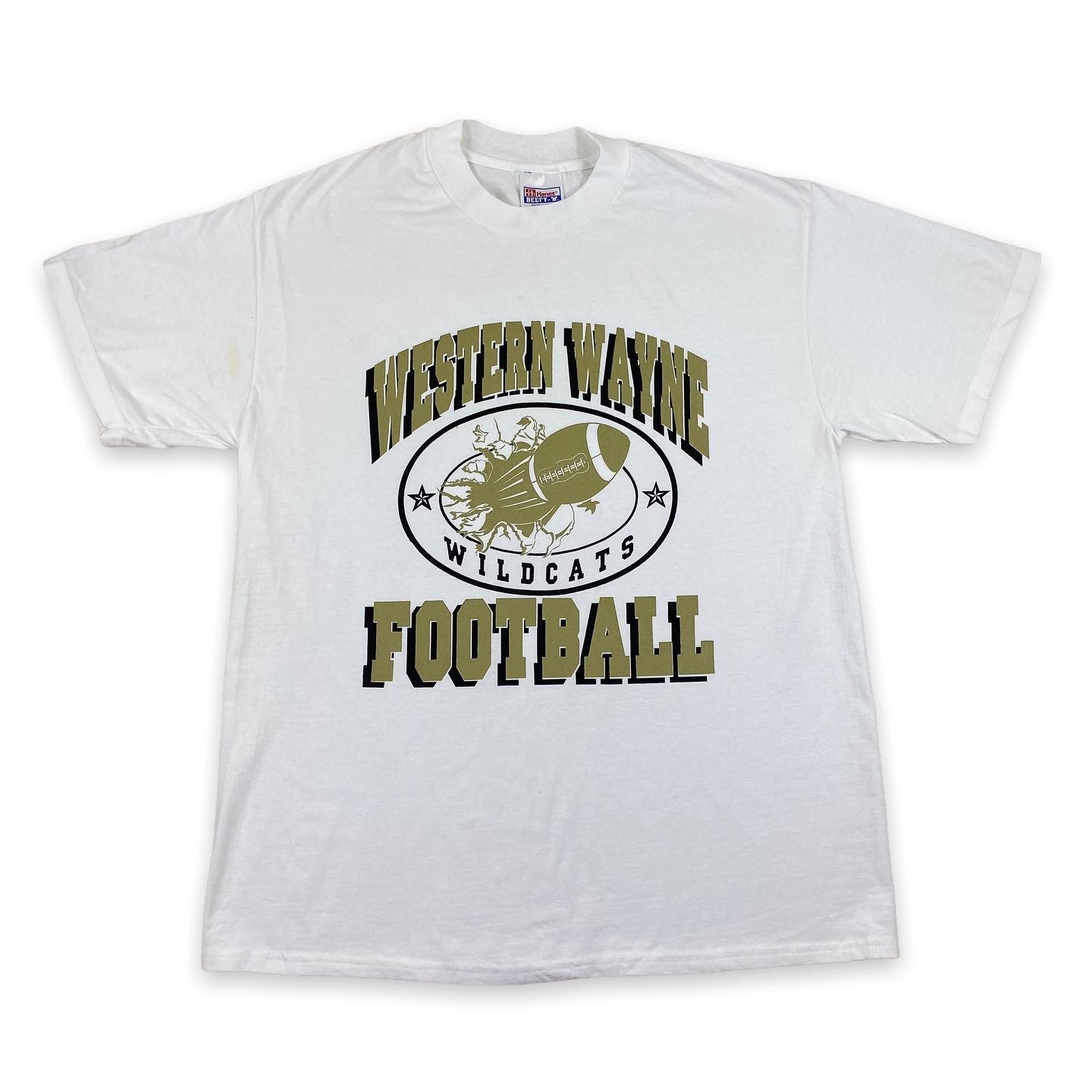 90s Western wayne football tee large – Vintage Sponsor