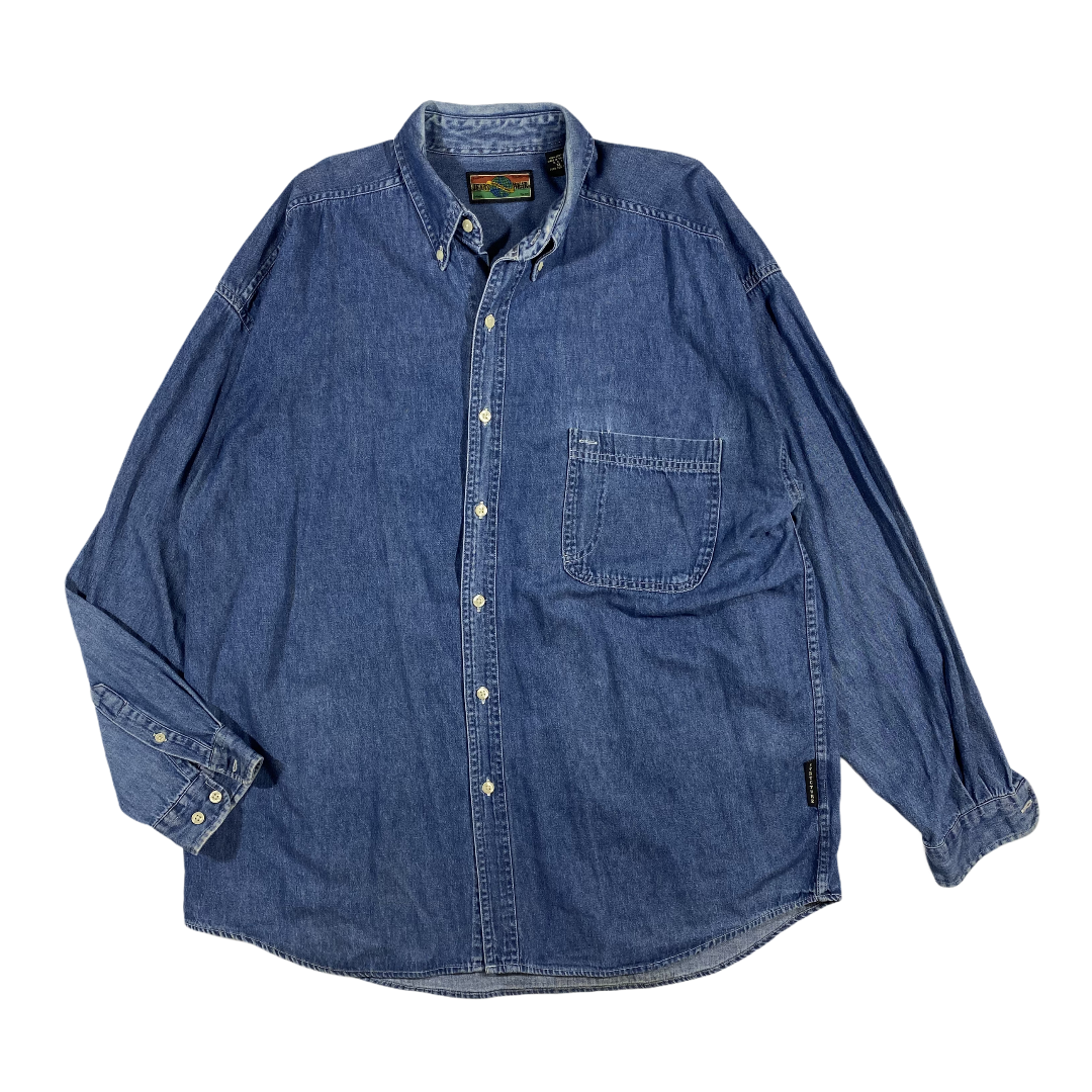 90s Structure denim shirt. XL – Vintage Sponsor